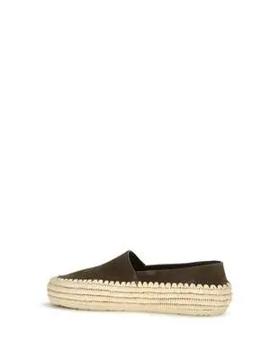 Loewe Rio Suede And Raffia Espadrillas - Brown