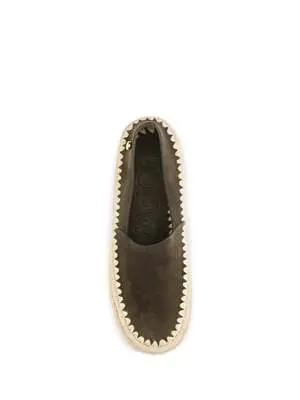 Loewe Rio Suede And Raffia Espadrillas - Brown
