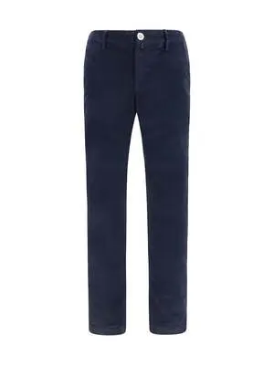 Jacob Cohen Bobby Slim Chino Pants In Stretch Cotton Gabardine - Blue