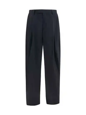 Giorgio Armani Pants In Virgin Wool Tailoring - Blue