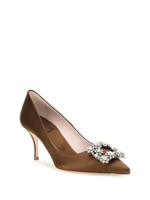 ROGER VIVIER Efflorescence Satin Pumps