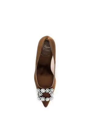 ROGER VIVIER Efflorescence Satin Pumps