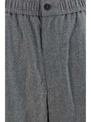 Giorgio Armani Oversized Pants In Wool And Cashmere With Denim Effect