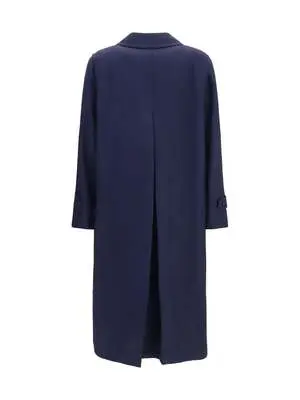BLAZÉ MILANO Blazè Milano Wool Trench Coat - Blue