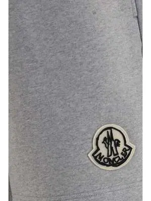 Moncler Cotton Tracksuit Shorts With Logo Patch