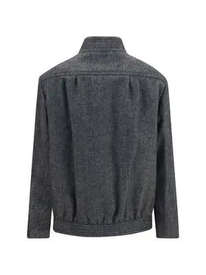 BLAZÉ MILANO Blazè Milano Coiba Herringbone Wool Blend Jacket - Gray
