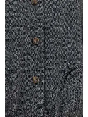 BLAZÉ MILANO Blazè Milano Coiba Herringbone Wool Blend Jacket - Gray