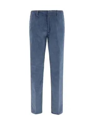 Etro Roma Stretch Cotton Corduroy Pants - Blue