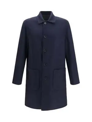 Etro Soho Reversible Wool-blend Coat - Blue