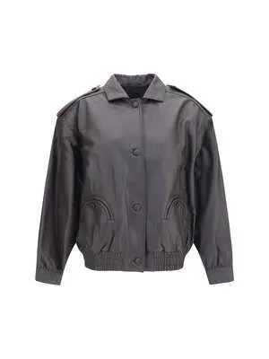 BLAZÉ MILANO Blazè Milano Charlie Ares Leather Bomber Jacket - Black