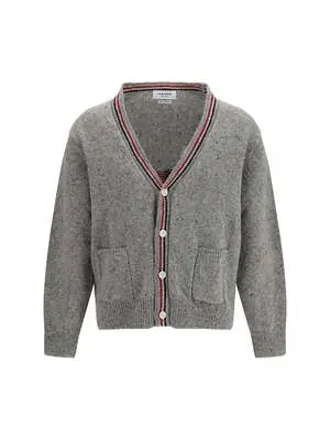 Thom Browne Hector Donegal Yarn Cardigan - Gray