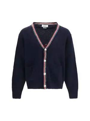 Thom Browne Hector Donegal Yarn Cardigan - Blue