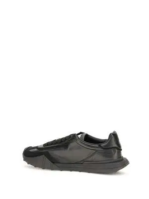Dolce & Gabbana Athletic Fabric And Leather Lace-up Sneakers - Black