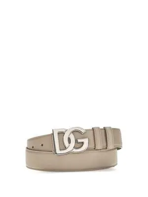 Dolce & Gabbana Calfskin Leather Belt - Cream