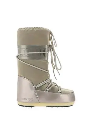 Moon Boot Icon Glance Knee-high Lace-up Boots - Cream