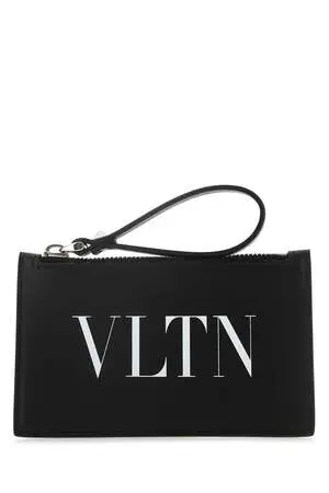 Valentino Garavani Leather Card Holder - Black