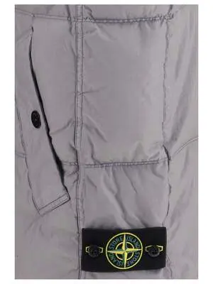 Stone Island Crinkle Reps Ny Padded Vest - Gray