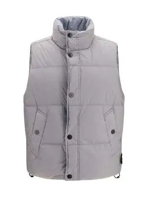 Stone Island Crinkle Reps Ny Padded Vest - Gray