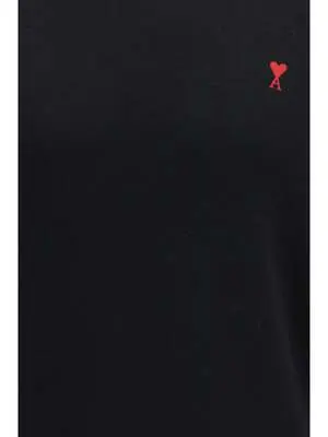 AMI Paris De Coeur Crew Neck Pullover - Black