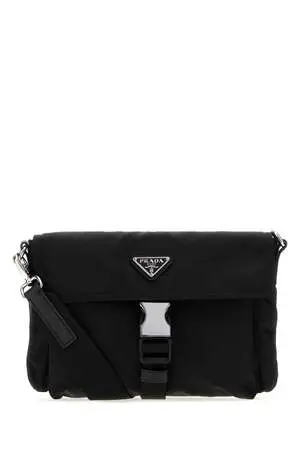 Prada Black Fabric Phone Holder - Multicolor