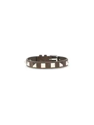 Valentino Garavani Rockstud Leather Bracelet - Brown