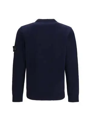 Stone Island Sweater Crewneck With Logo Patch On The Sleeve