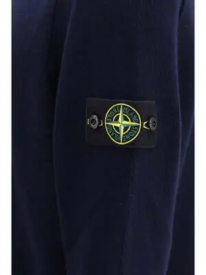 Stone Island Sweater Crewneck With Logo Patch On The Sleeve