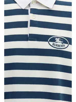 Burberry Striped Long-sleeve Cotton Polo