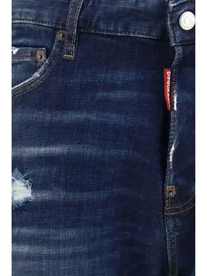 Dsquared2 Distressed Denim Bermuda Shorts