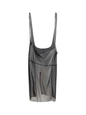 Prada Cigaline Midi Skirt With Suspender Straps - Black