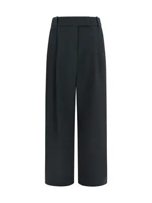 Giorgio Armani High-waisted Wide-leg Tailored Pants - Black