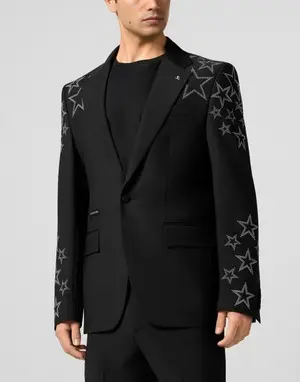Philipp Plein Blazer Gigolo Fit Stars Studs - Black