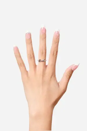 NEVER HAVE I EVER French But Make It Fabulous Short Almond Press On Nails