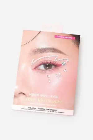 NEVER HAVE I EVER Cosmic Hearts Face Adornments - Pink
