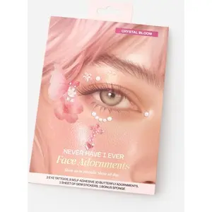 NEVER HAVE I EVER Crystal Bloom Face Adornments - Pink