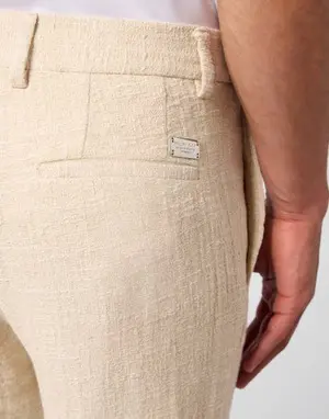 Philipp Plein Tailored Linen Bouclé Trousers