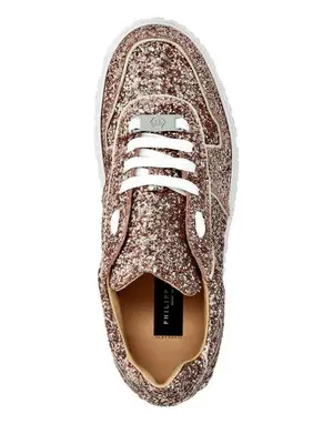 Philipp Plein King Power Glitter Embellished Lace-up Low-top Sneakers