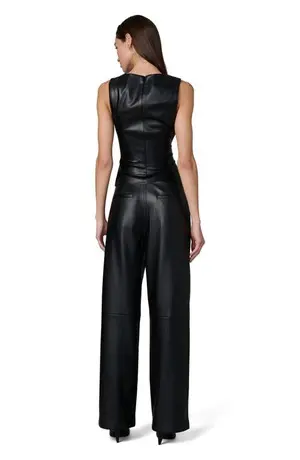 Joe's Jeans The Meg Faux Leather Sleeveless Top - Black