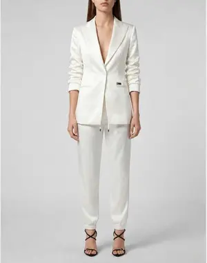 Philipp Plein Cady Cargo Fit Blazer - Offwhite