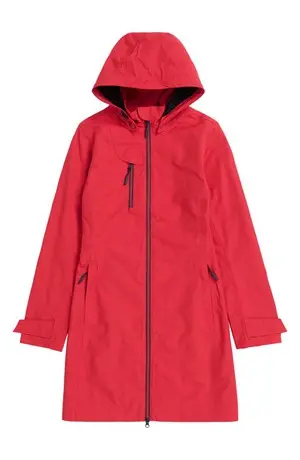 SEASALT CORNWALL Coverack Waterproof Organic Cotton Raincoat With Removable Hood - Cinder