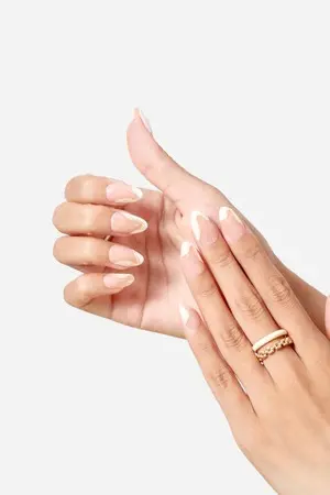 NEVER HAVE I EVER Simple But Make It A Statement Short Almond Press On Nails