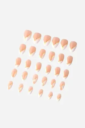 NEVER HAVE I EVER Simple But Make It A Statement Short Almond Press On Nails