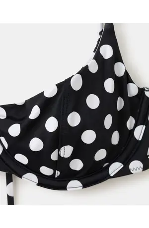 Mango Polka Dot Reversible Underwire Bikini Top