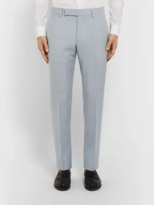 Dunhill Slim-fit Mohair And Wool-blend Suit Trousers