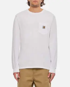 Carhartt Work In Progress Ls Pocket T-shirt Cotton - Bianco