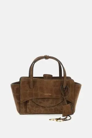 HIDESINS Hidesins Suede Flap Crossbody Bag Brown