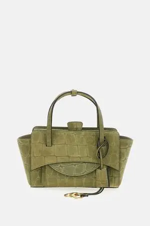 HIDESINS Suede Flap Bag S - Green