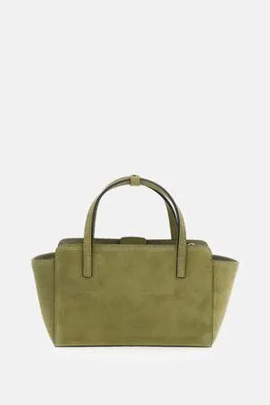 HIDESINS Suede Flap Crossbody Bag - Verde