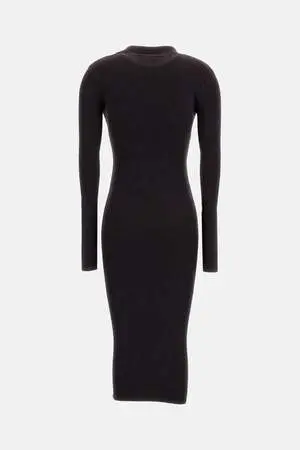 Elisabetta Franchi Ribbed Knit Midi Dress
