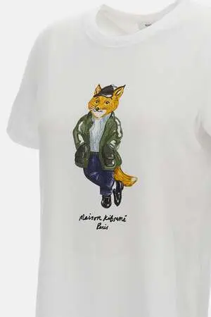 Maison Kitsuné Weekend Fox Print T-shirt - Bianco